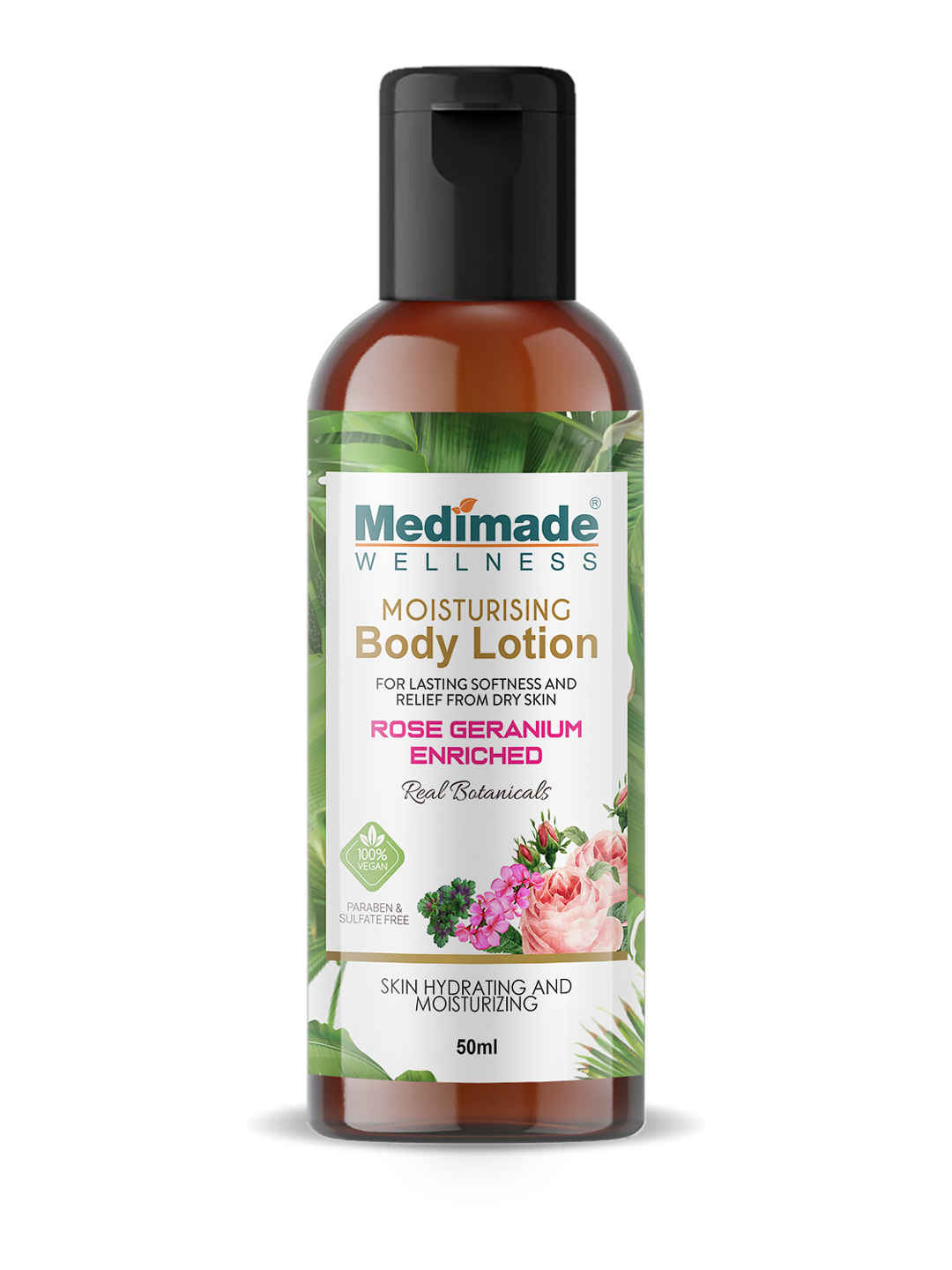 Medimade Rose Geranium Enriched Body Lotion - 50 ml