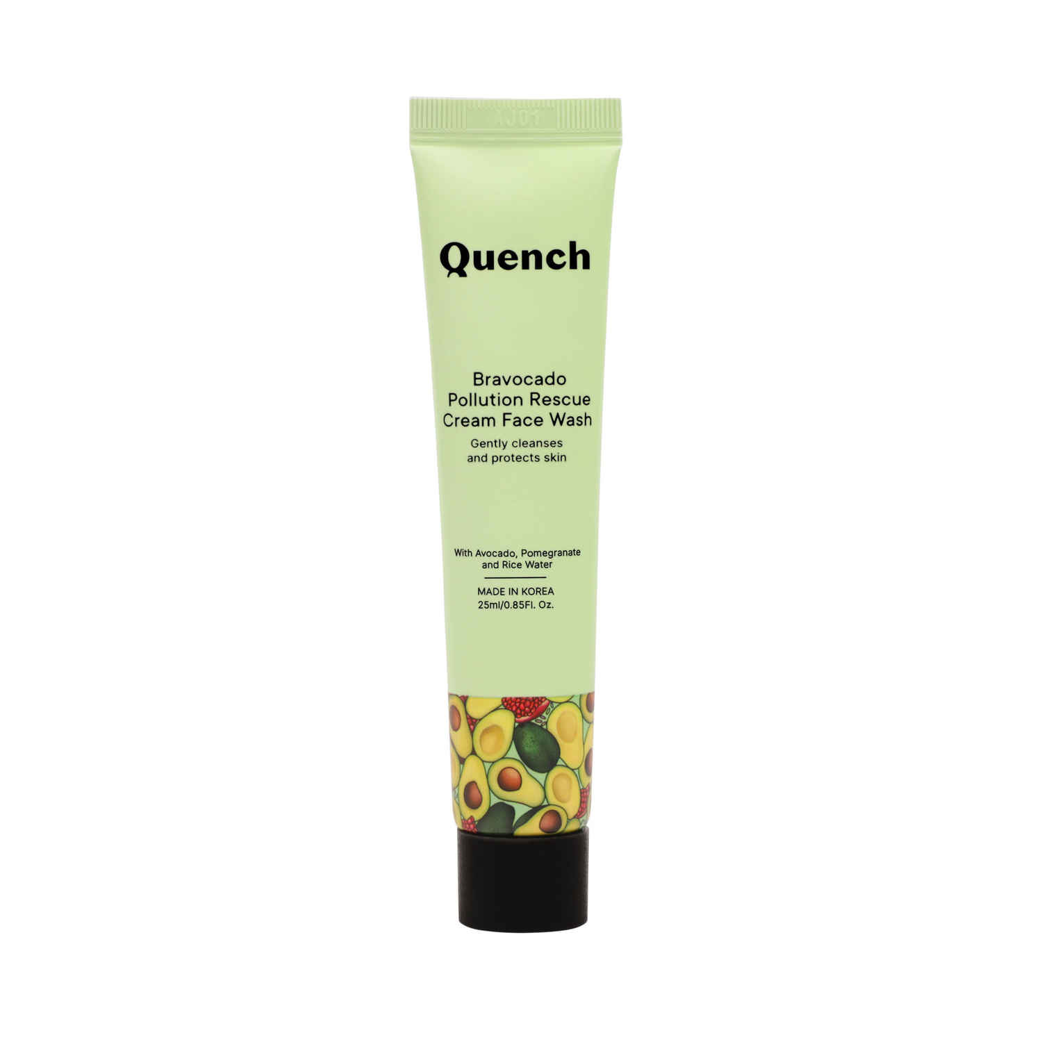 Quench Bravocado Pollution Rescue Cream Face Wash | Korean Skin care, 25ml
