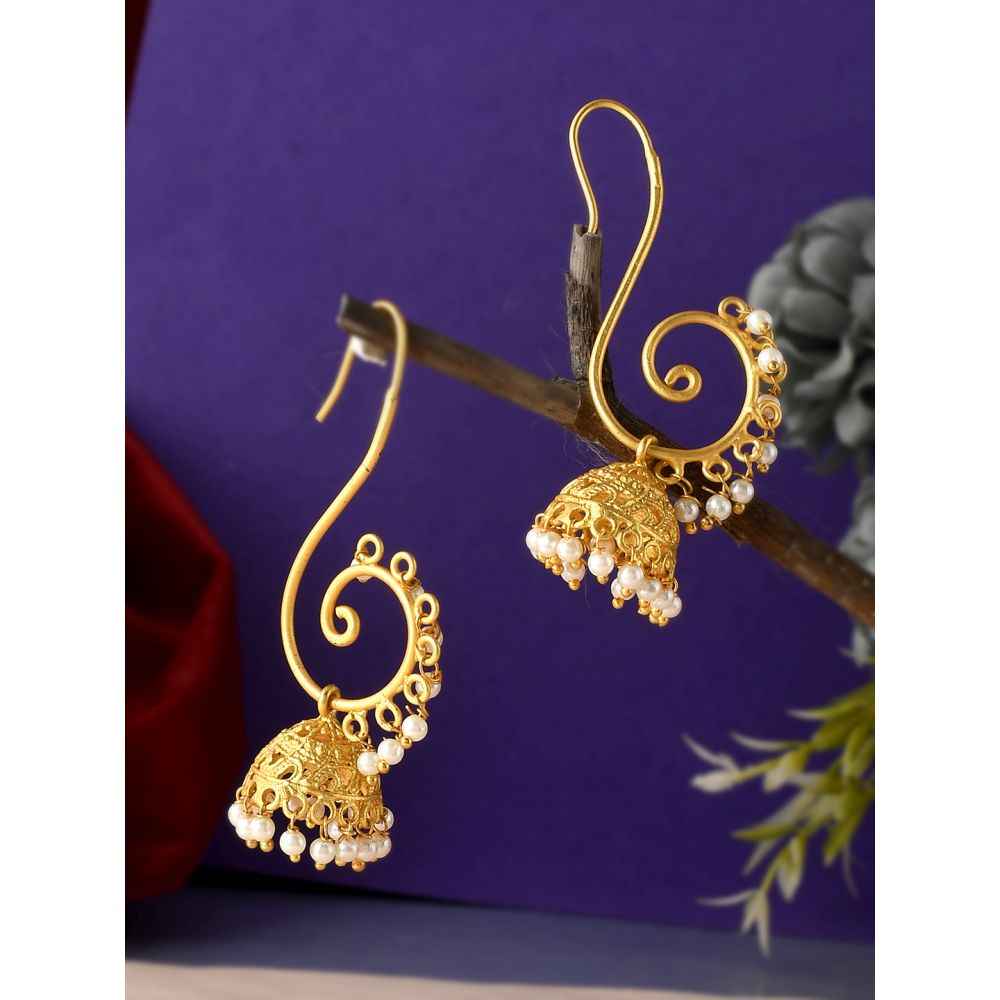 Silvermerc Gold Plated Traditional Drop Earrings