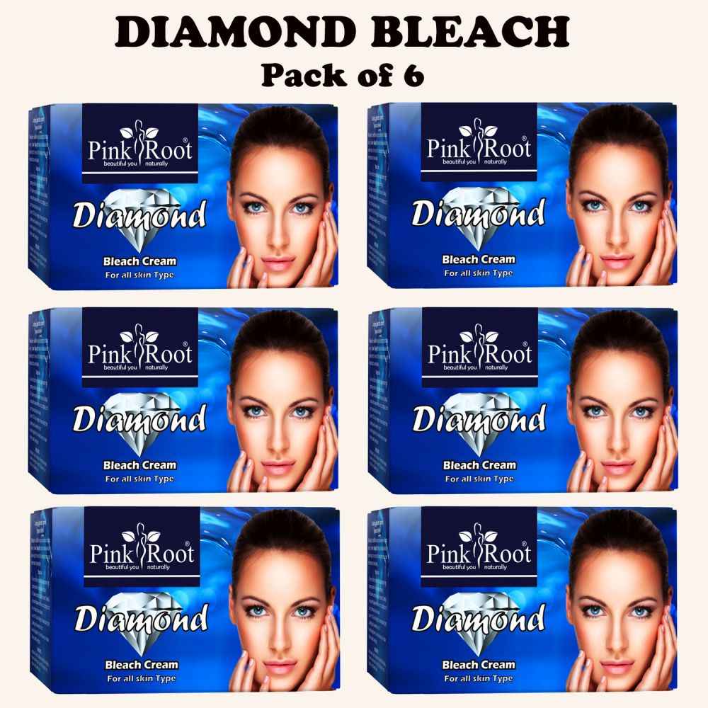 Pink Root Diamond Bleach Cream 50gm, Pack of 6