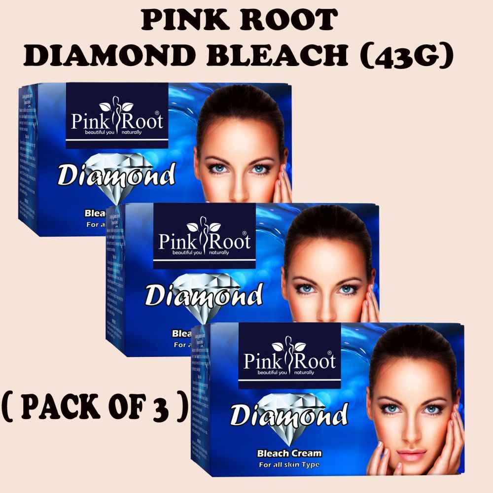 Pink Root Diamond Bleach Cream 50gm, Pack of 3