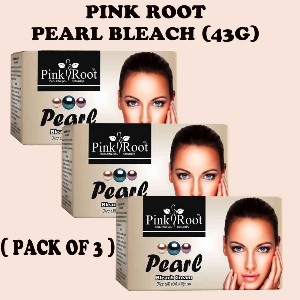 Pink Root Pearl Bleach Cream 50gm, Pack of 3