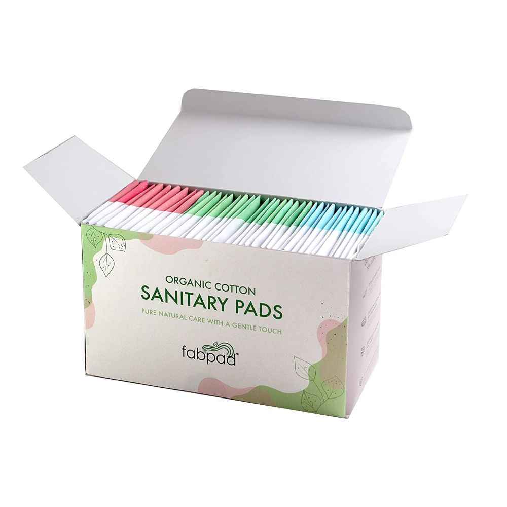 FabPad Organic Cotton Ultra Thin Rash Free Sanitary Pads with ...
