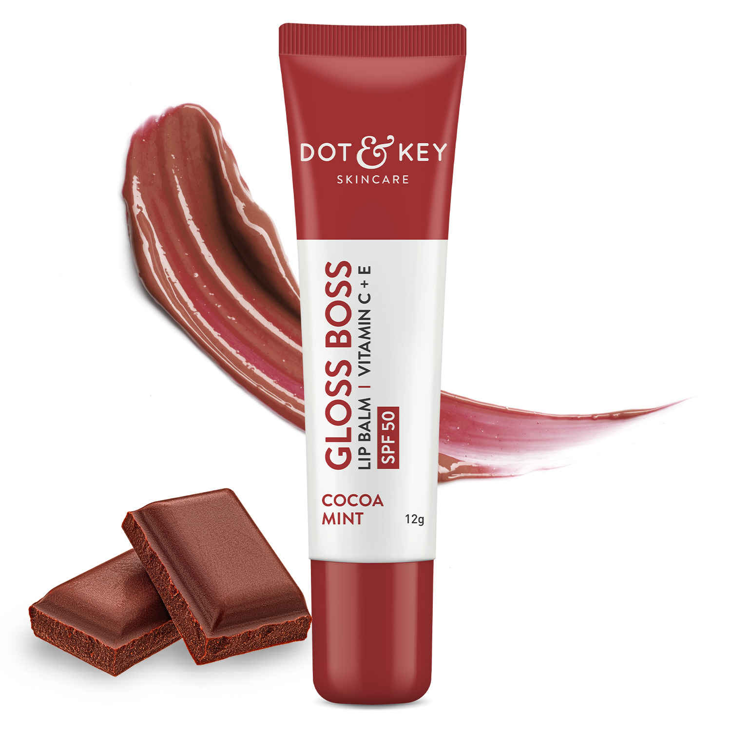 Dot & Key Cocoa Lip Balm with Shea Butter for naturally glowing and ...