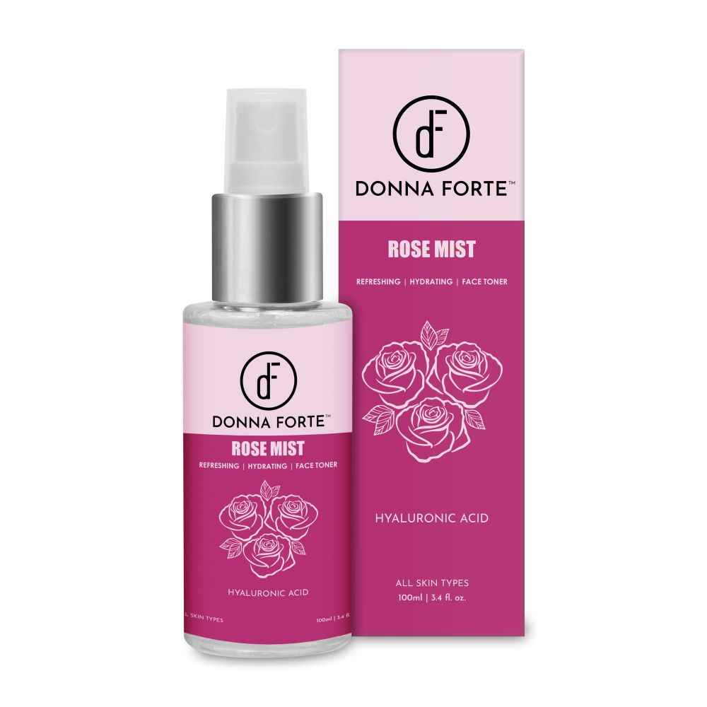 Donna Forte Rose Mist Hyaluronic Face Toner for Rejuvenating Skin | All ...