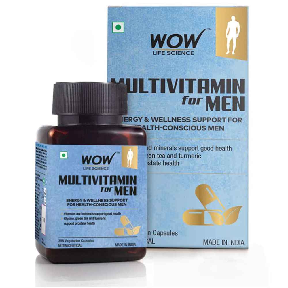 WOW Life Science Multivitamin for Men - with Glycine, Green Tea ...