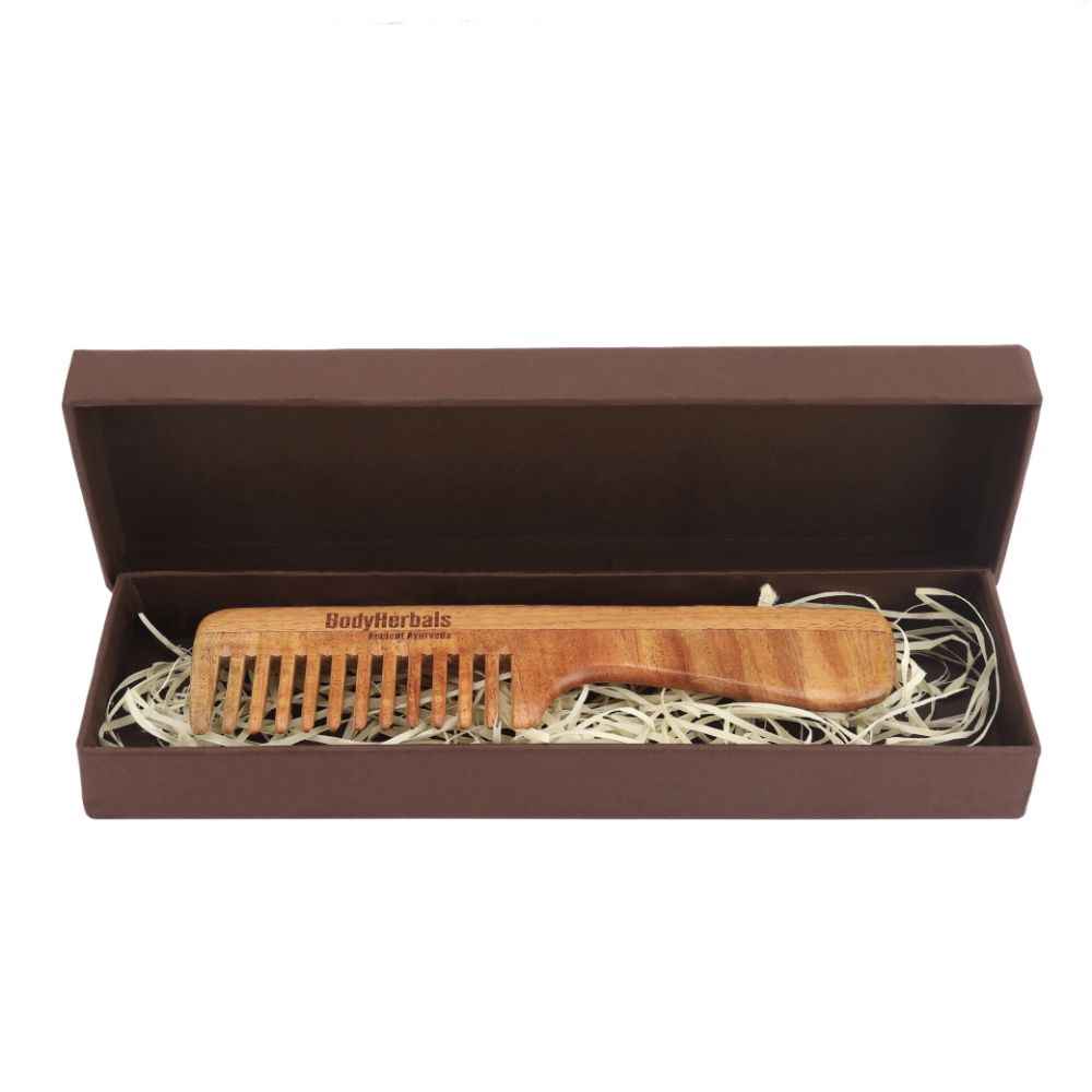 BodyHerbals Dressing Handle Rake Comb Neem Wood(1 pc)