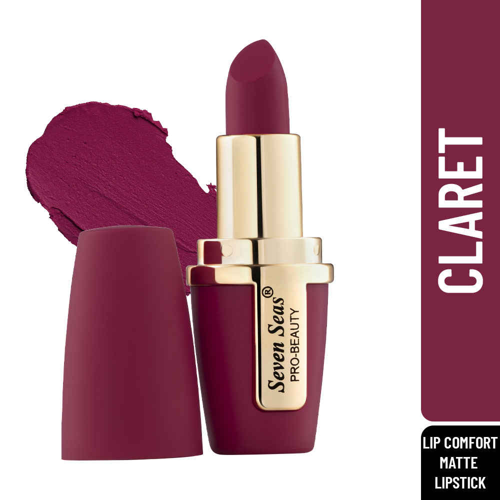 Seven Seas Lip Comfort Velvet Matte Lipstick (Claret, 4.2 g)
