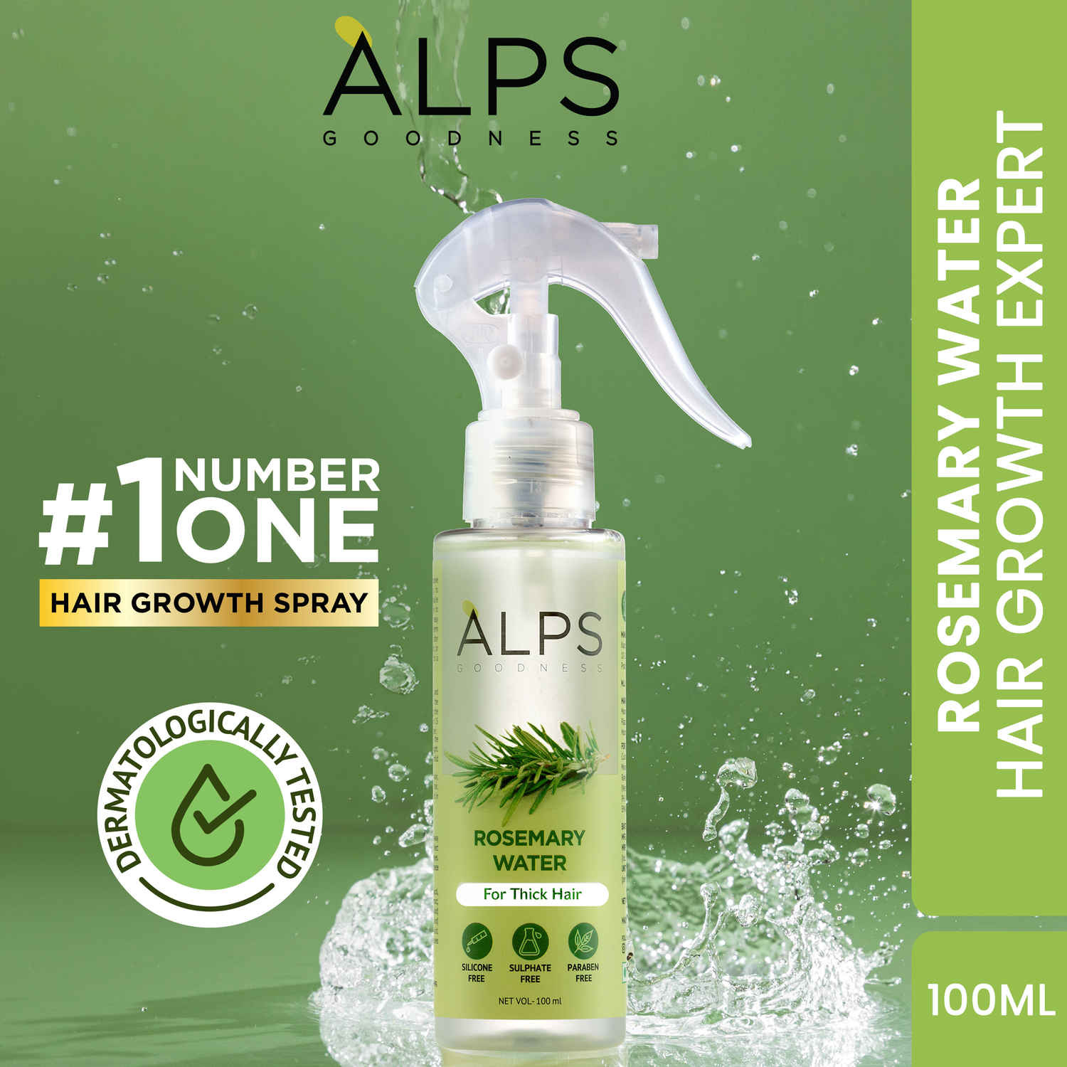 Alps Goodness Rosemary Water (100 ml) | Rosemary water for hair | Hair ...