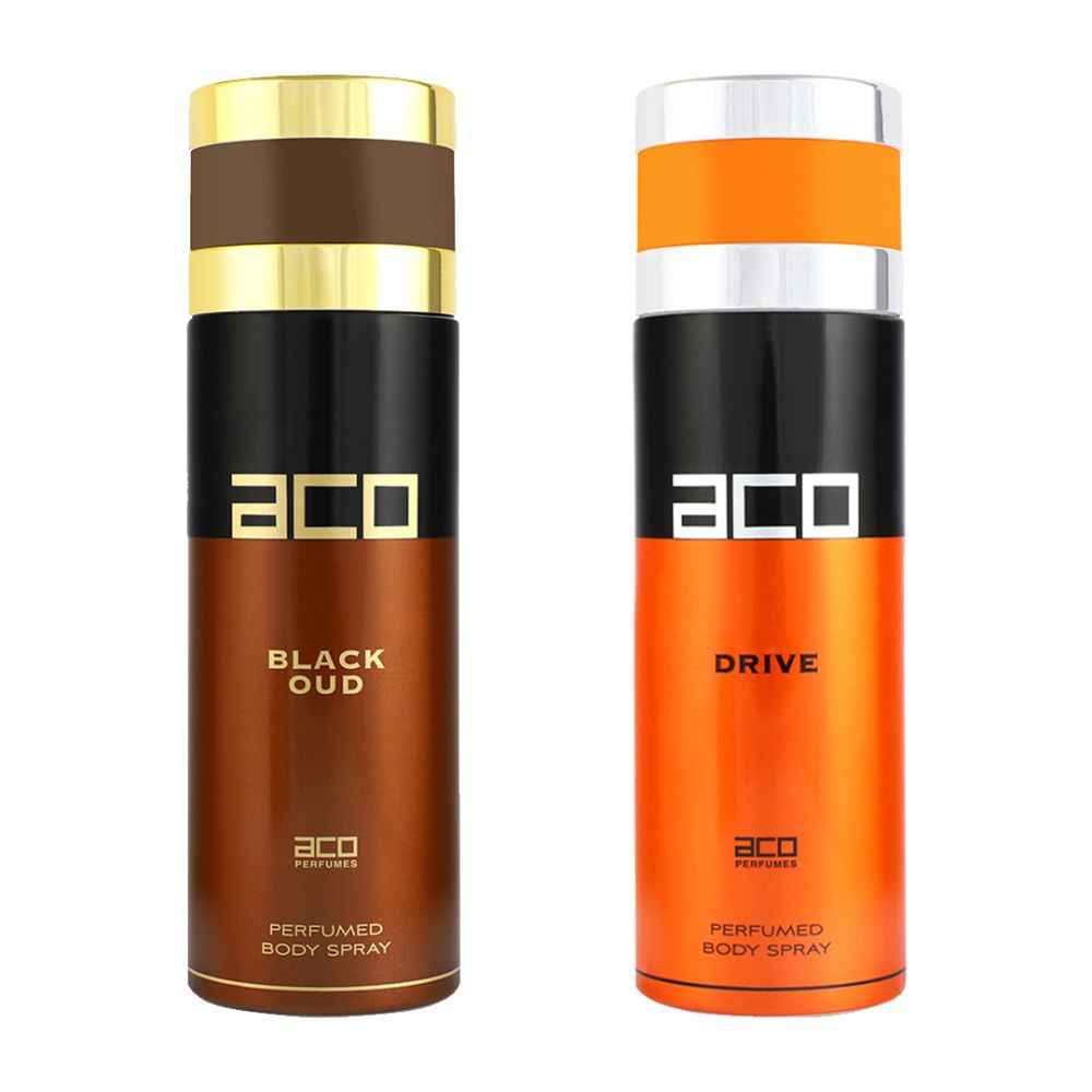 ACO PERFUMES Set of 2 Imported Deodorant Black Oud & Diva Body Spray ...