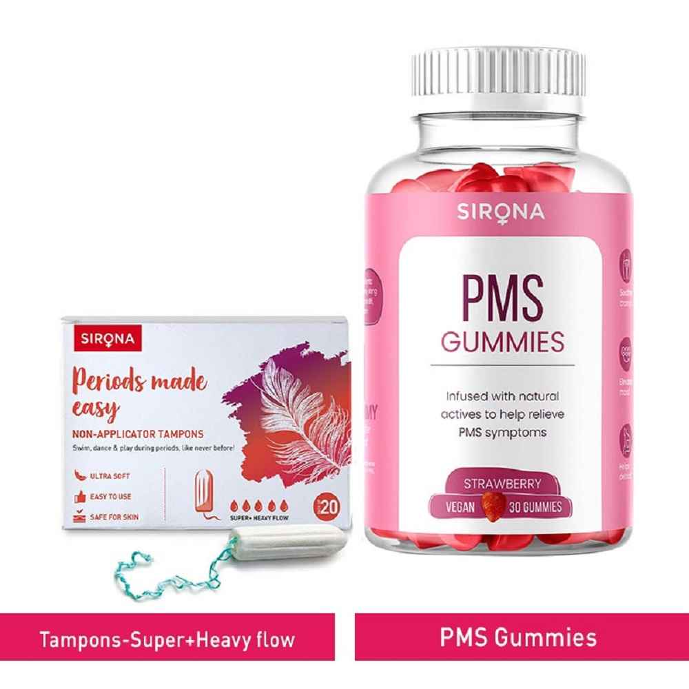 Sirona Premium Digital Tampon Super Plus Heavy Flow with PMS Strawberry ...