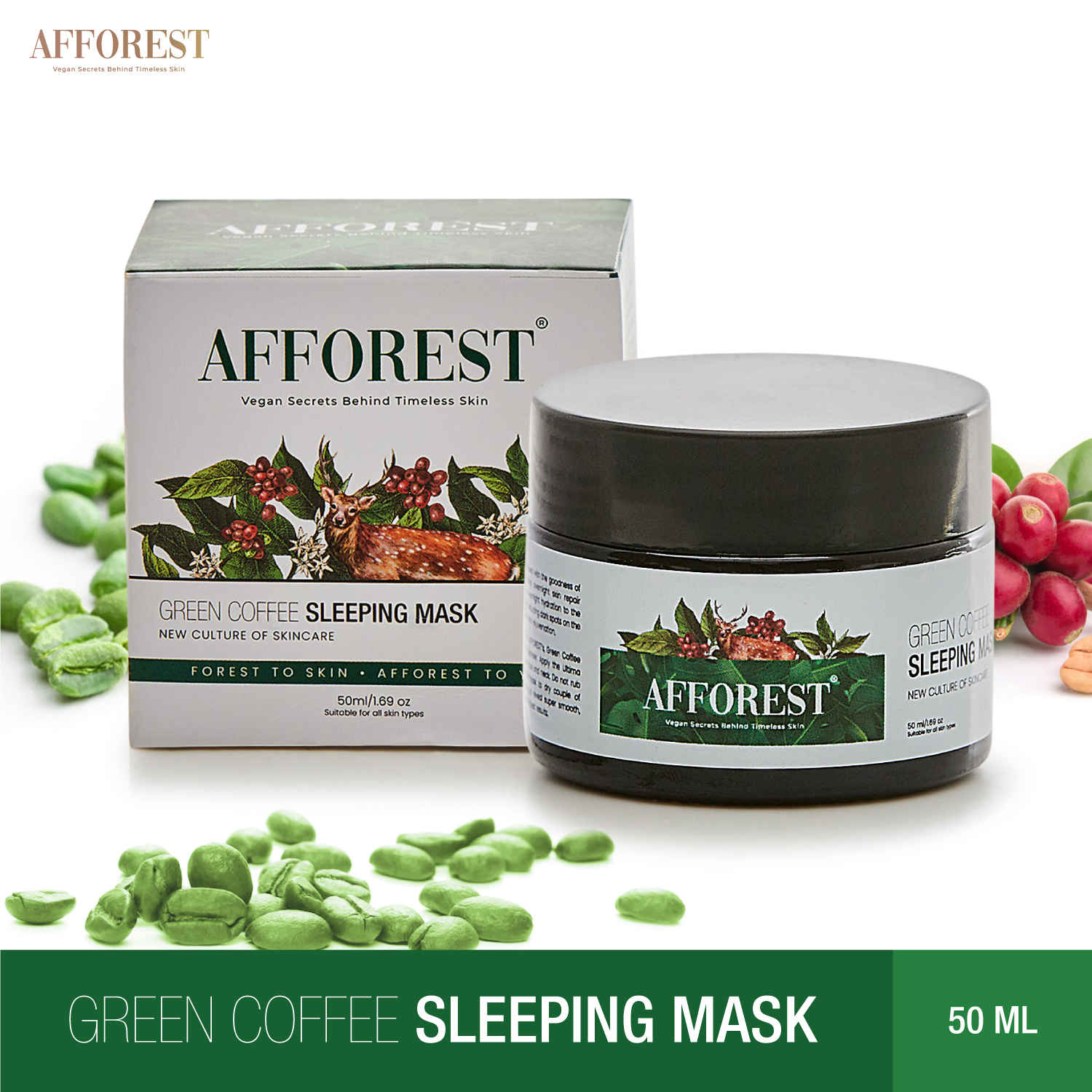 AFFOREST Green Coffee Sleeping Mask