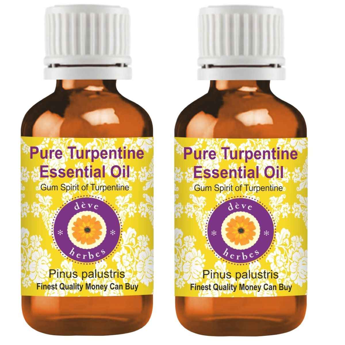 Deve Herbes Pure Turpentine Essential Oil (Pinus palustris) Natural ...