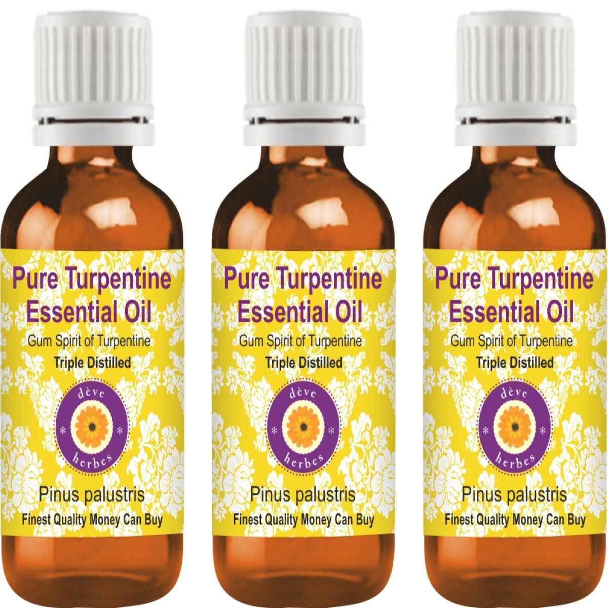 Deve Herbes Pure Turpentine Essential Oil (Pinus palustris) Natural ...
