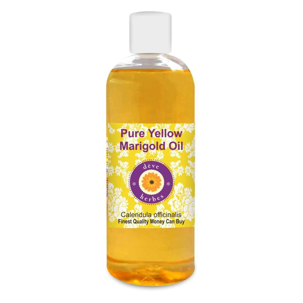 Deve Herbes Pure Yellow Marigold Oil (Calendula officinalis) Natural ...
