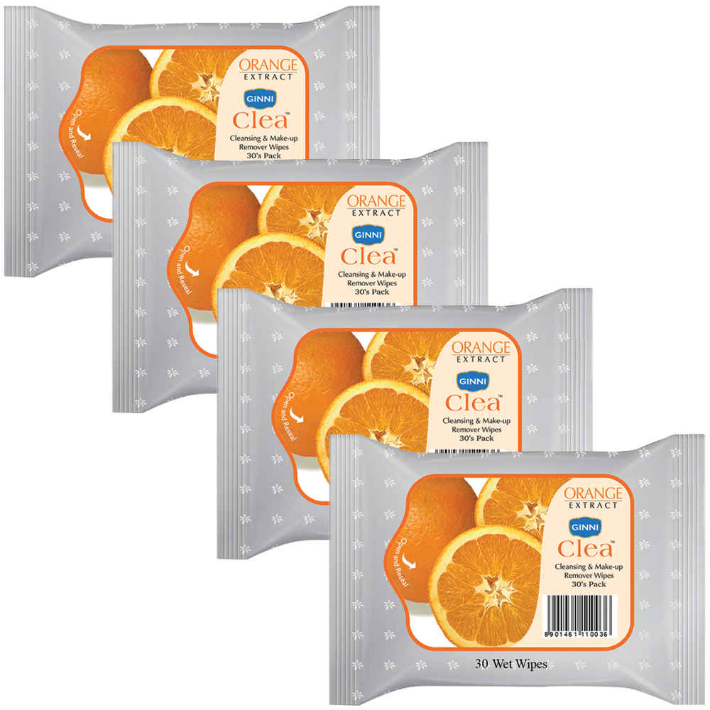 GINNI Clea Cleansing & Makeup Remover Wet Wipes for Face Moisturizing ...