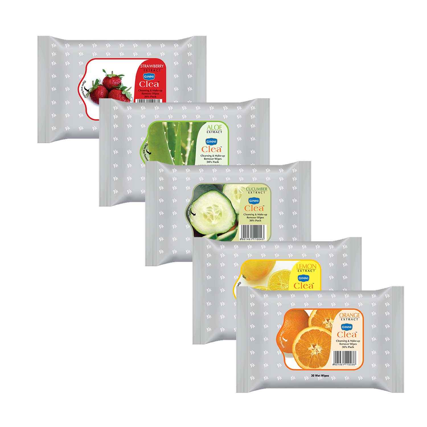 GINNI Clea Wet Wipes with Different Goodness, Cleansing & Makeup ...