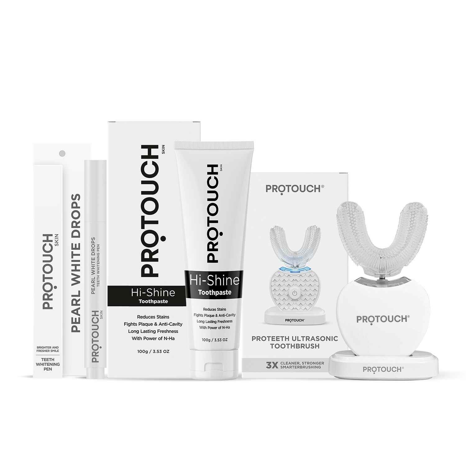 PROTOUCH Complete Oral Care Routine - Toothpaste, Brush and Pen
