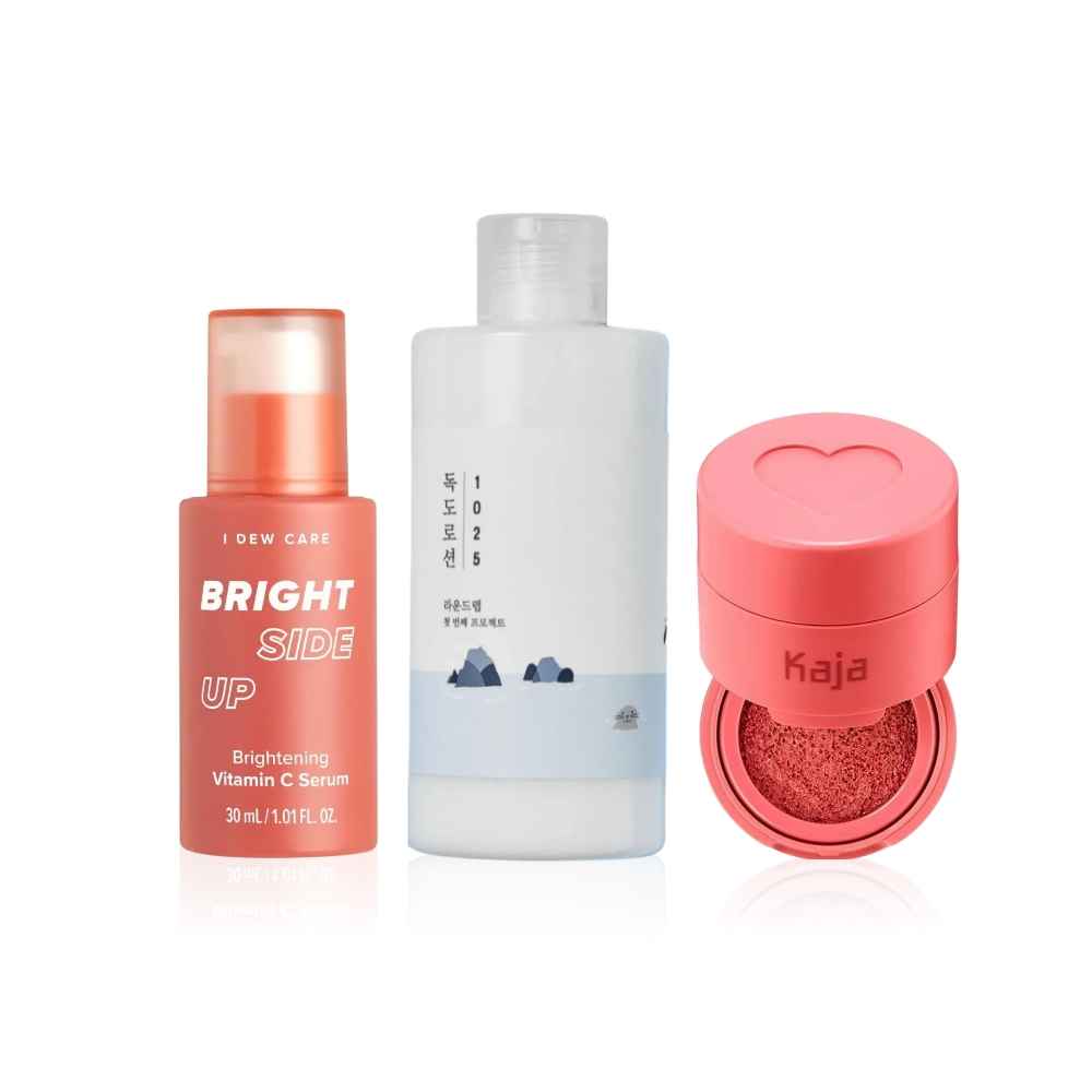 Summer Korean Dewy Bundle | Kaja Cheeky Stamp (Bossy), I DEW CARE Vit-C ...