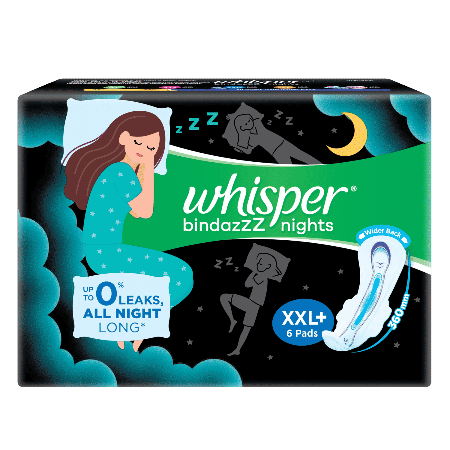 Buy Whisper Ultra Nights XXL+ With Wings - 6 Pieces Online | Purplle