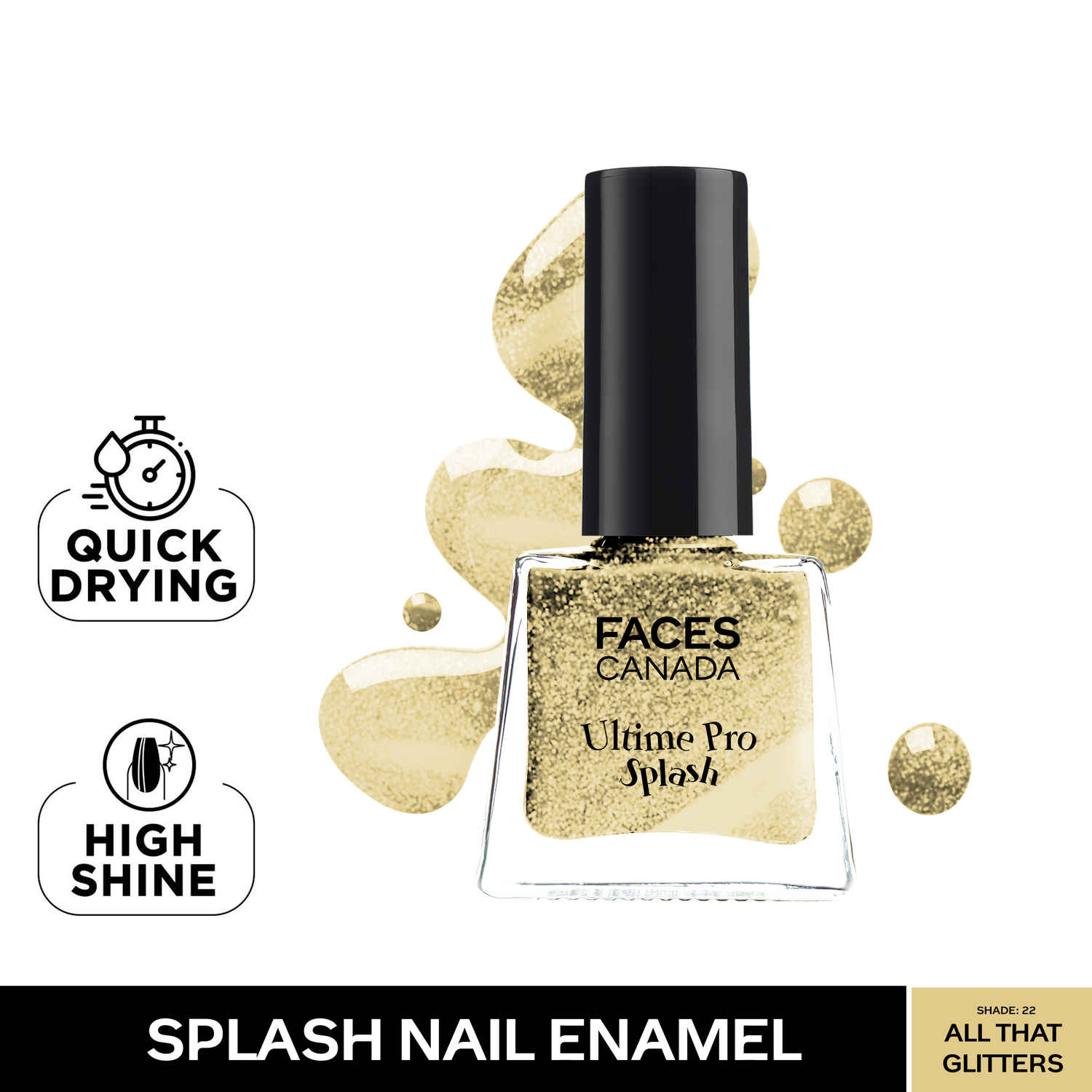 Faces canada Ultime Pro Splash Nail Enamel I Quick-drying I Longlasting ...