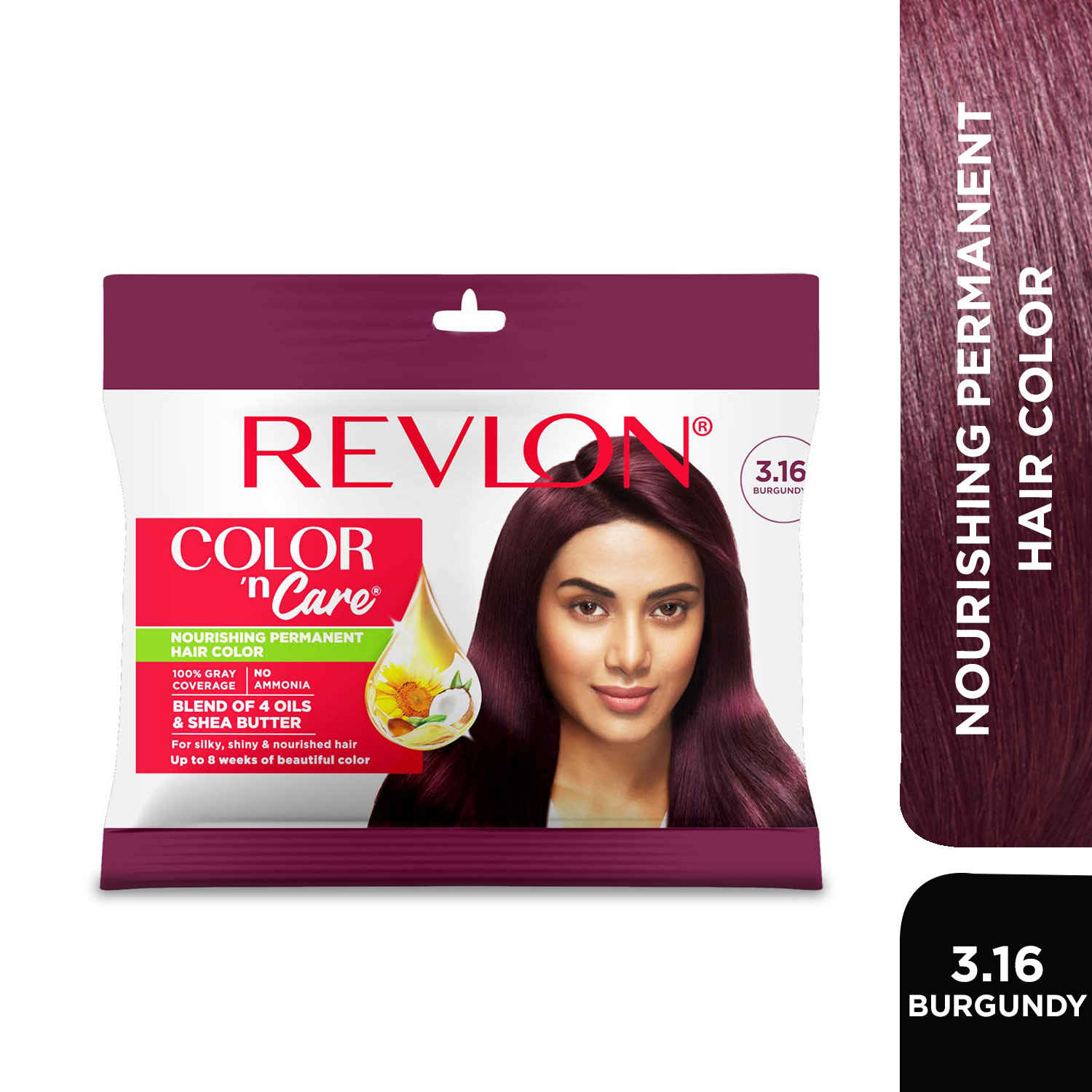 REVLON Color 'n Care NOURISHING PERMANENT HAIR COLOR - 3.16 Burgundy ...
