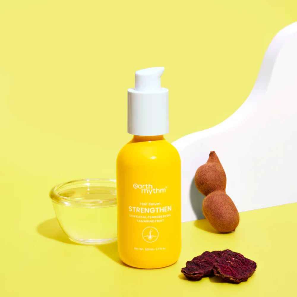 EARTH RHYTHM STRENGTHEN HAIR SERUM WITH FENUGREEK, TAMARIND FRUIT ...