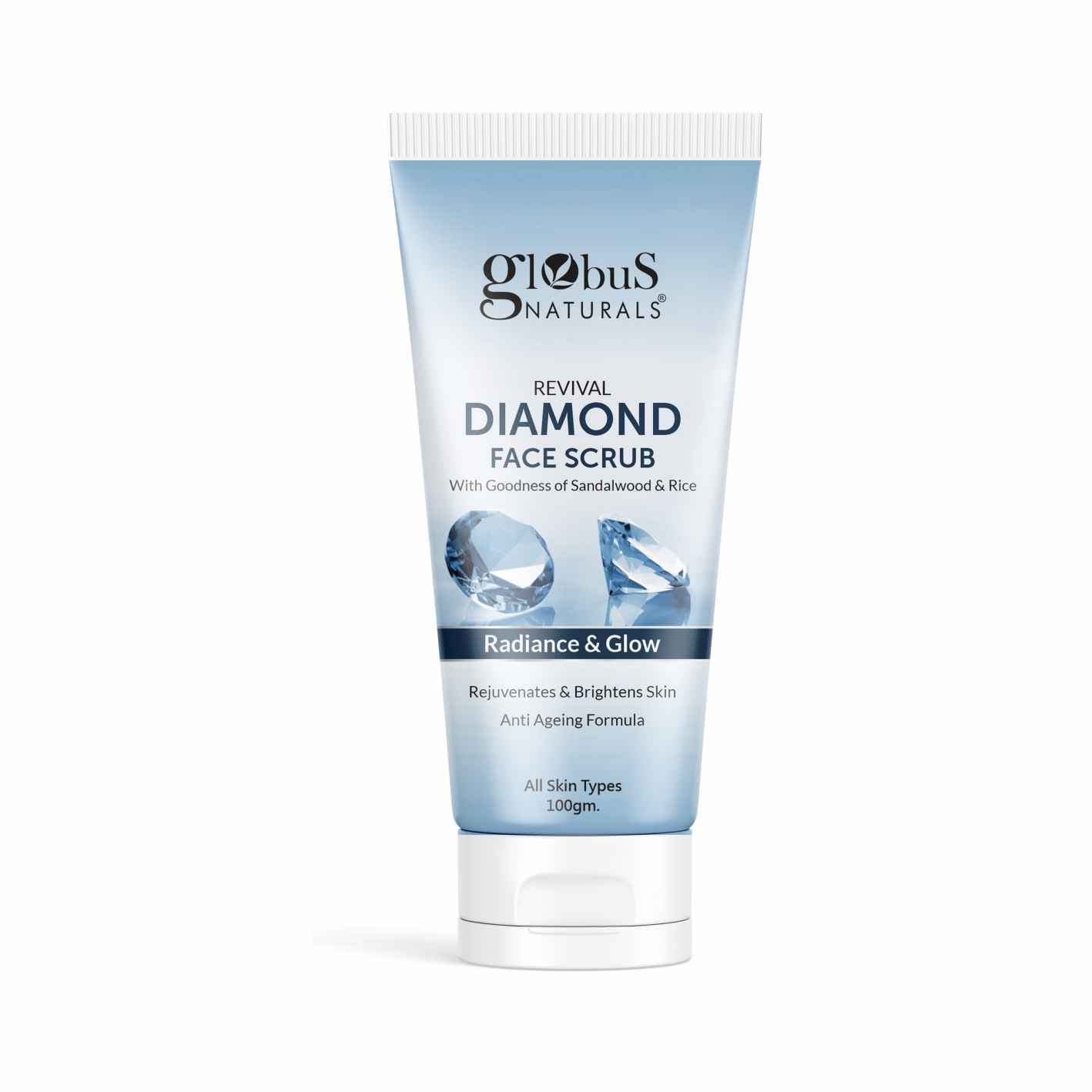 Globus Naturals Revival Diamond Face Scrub with Goodness Of Sandalwood ...