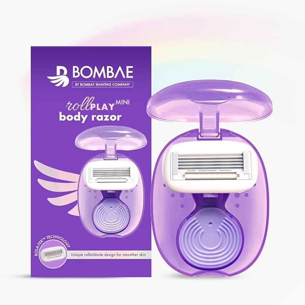 Bombae Rollplay Mini Hair Removal Razor with Roller Compact Case | Soap ...
