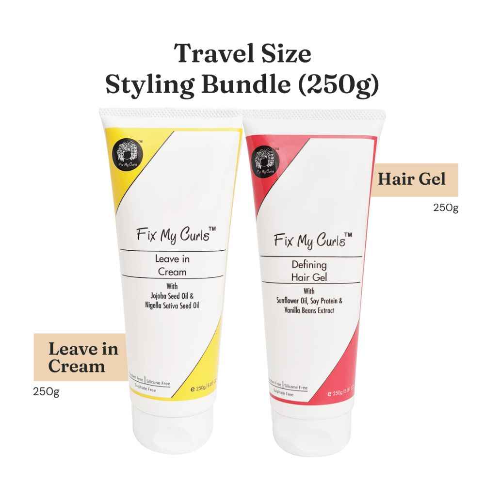Fix My Curls Styling Bundle With Defining Hair Gel And Leave In Cream ...