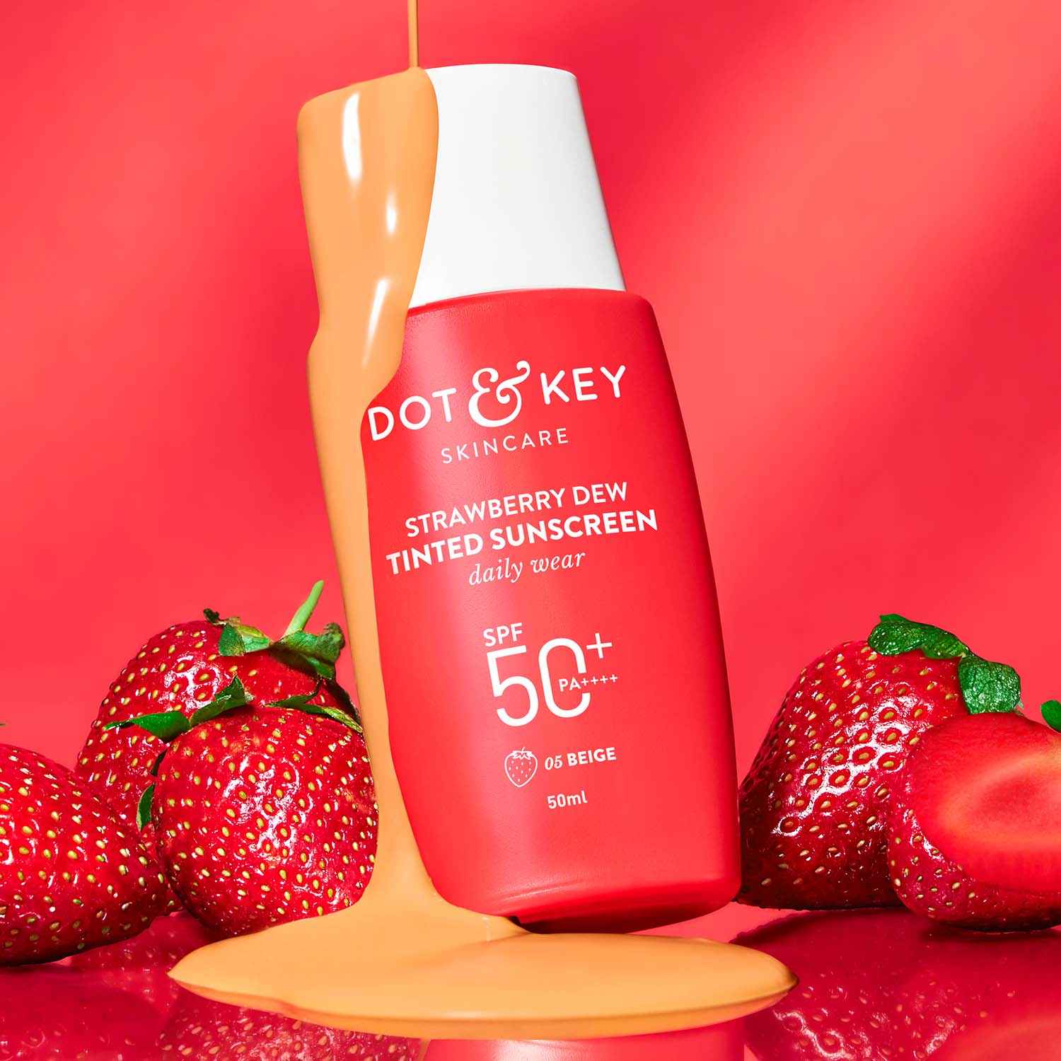 Dot & Key Strawberry Dew Tinted Sunscreen SPF 50++++ 05 Biege 50ml