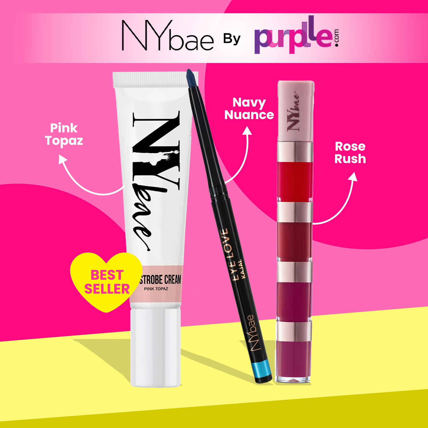 NY Bae Face, Lip & Eye Makeup Combo 1 | PRO Strobe Cream Glowing Korean ...