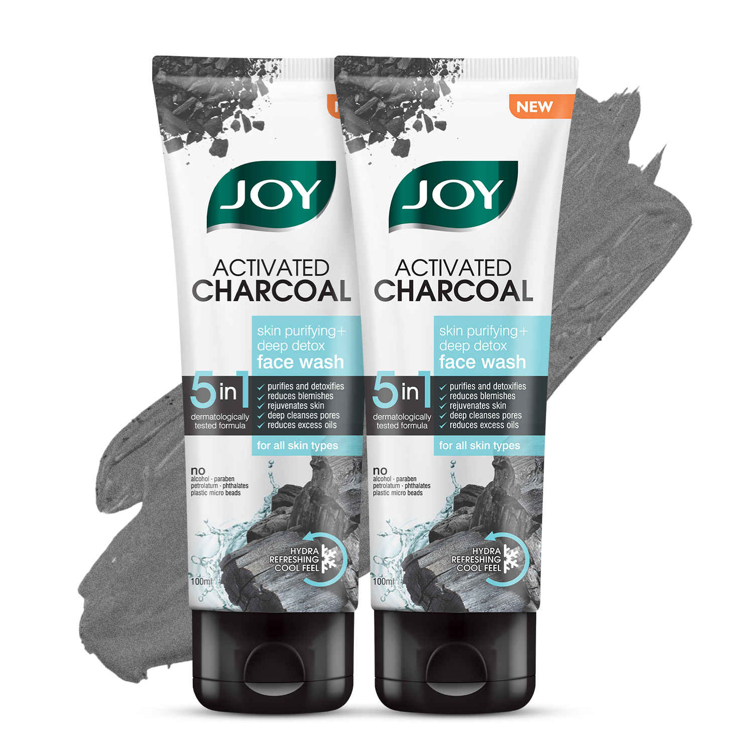 Joy Activated Charcoal Skin Purifying Deep Detox Face Wash 100 ml