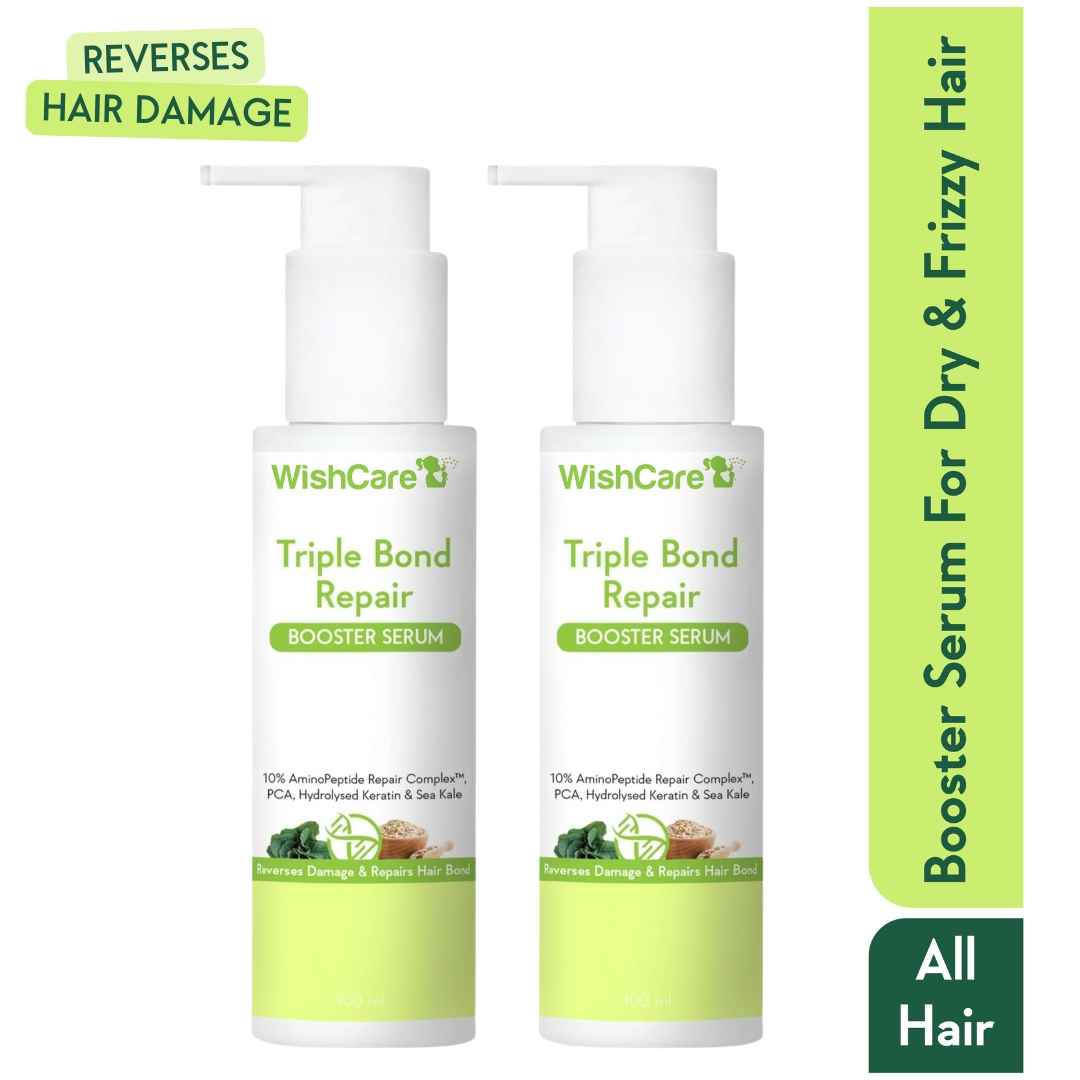 WishCare Triple Bond Repair Booster Hair Serum Duo|Repairs Damaged Dry ...