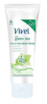 Buy Vivel Green Tea 3 in 1 Face Wash+Scrub (100 ml) - Find Offers ...