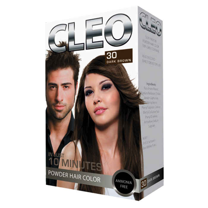 Buy Cleo Powder Hair Color Dark Brown (30) (6 g) Online | Purplle
