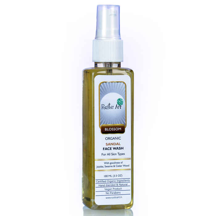 Buy Rustic Art Organic Sandal Face Wash (100 ml) Online | Purplle