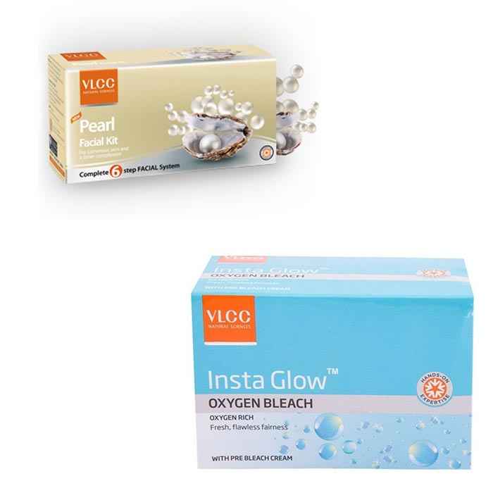 VLCC Pearl Single Facial + Oxyen Regular Bleach