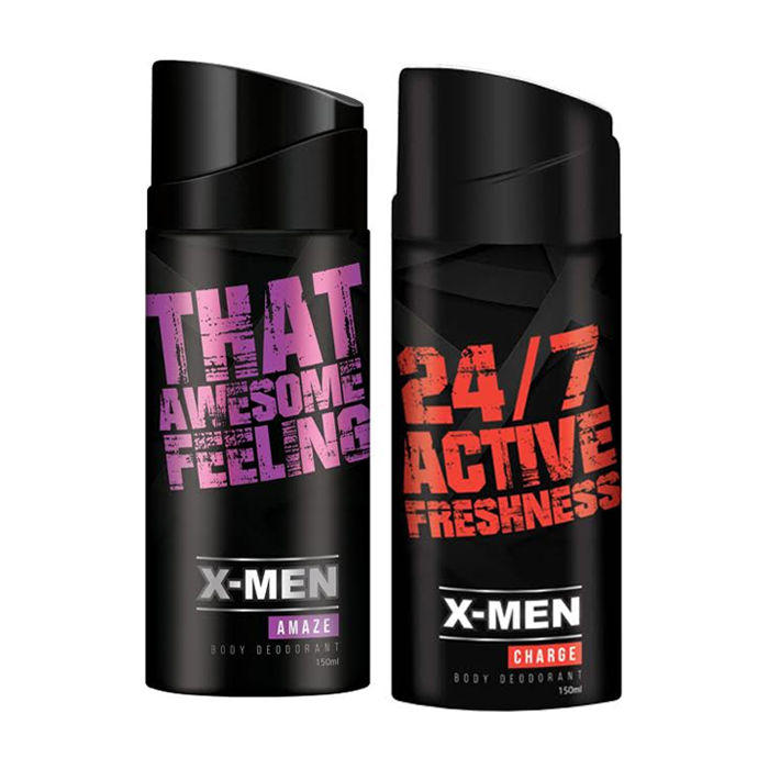 X Men Deodorant Spray Amaze+Charge (Pack Of 2 X 150 ml)