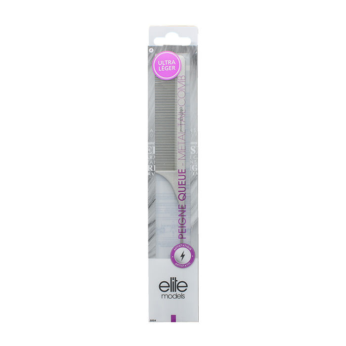 Elite Models Metal Tail Comb - Grey