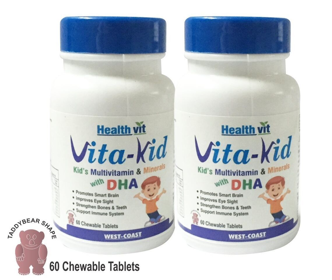 Healthvit Vita-Kid Kid’S Multivitamin With Dha & Minerals 60 Chewable ...