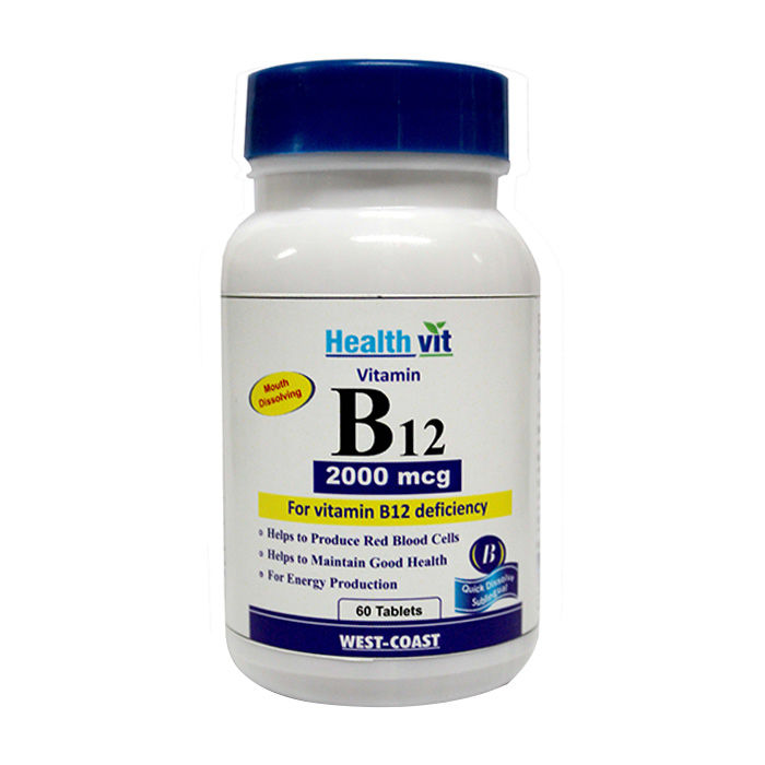 Healthvit Vitamin B12 Methylcobalmin 2000Mcg 60 Tablets