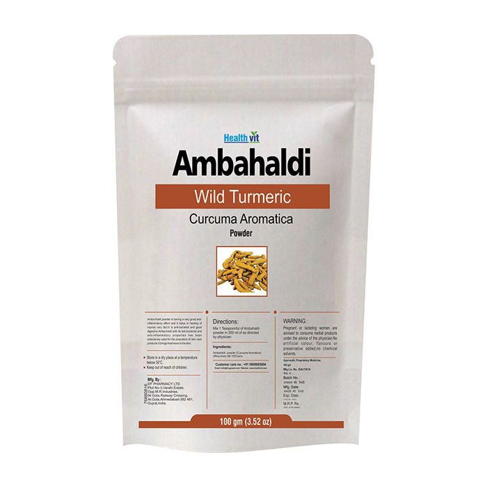 Healthvit Ambahaldi /Wild Turmeric (Curcuma Aromatica) Powder (100 g)