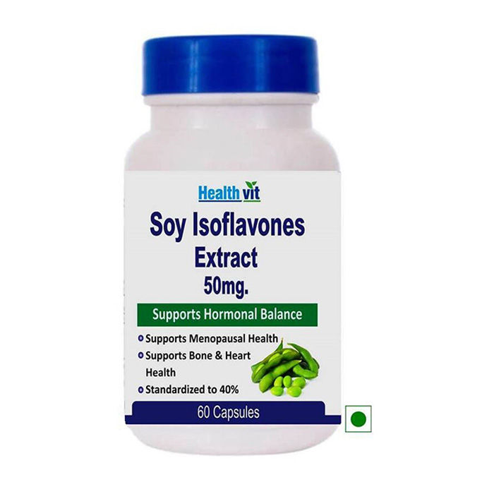 Buy Healthvit Soy Isoflavones Extract 50Mg 60 Capsules Online | Purplle