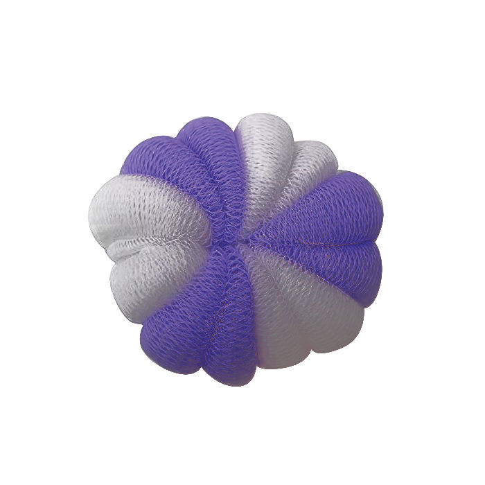 SP Accessories Striped Loofah Bath Sponge Purple