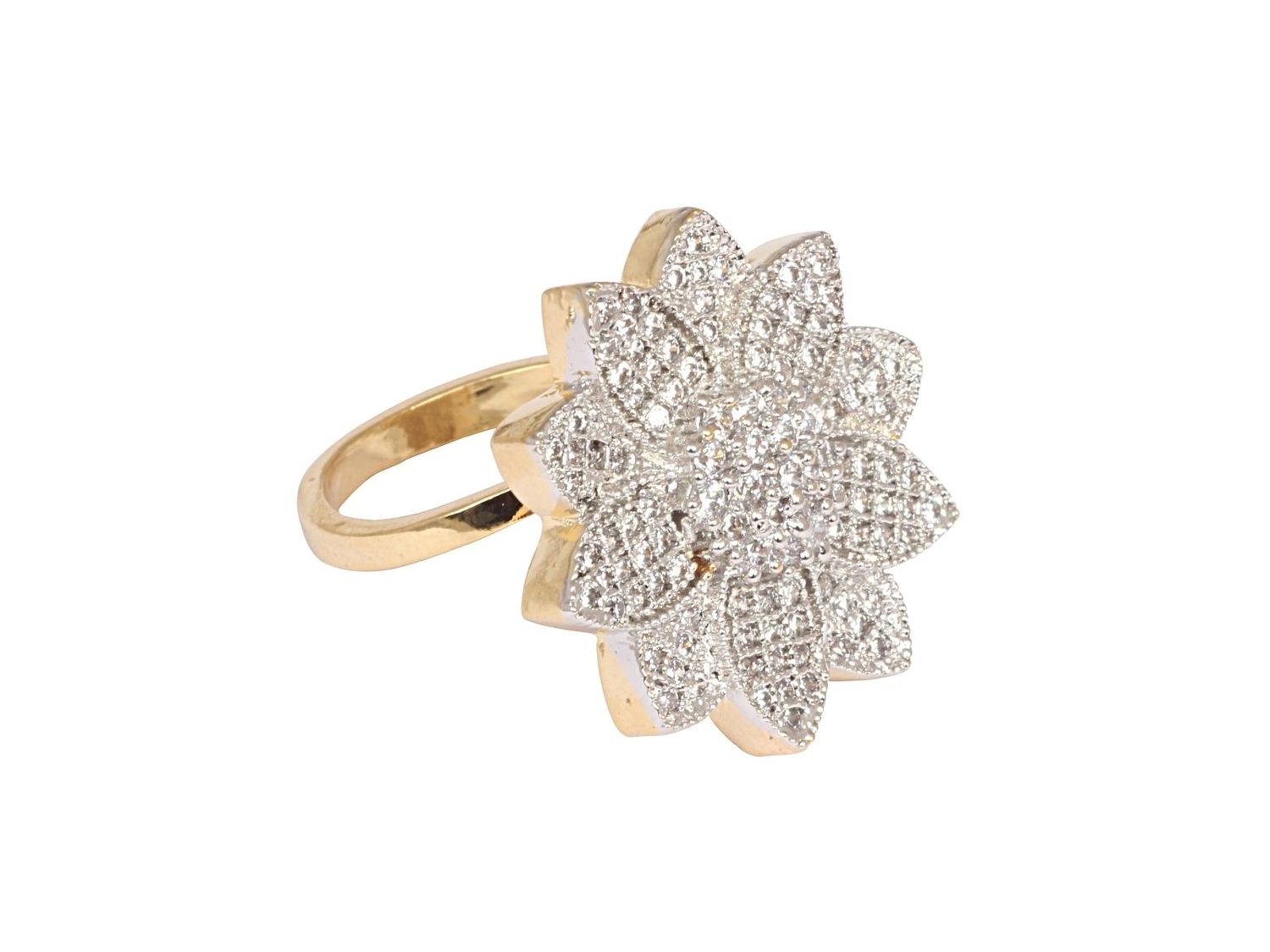 Buy Crunchy Fashion Cz Flower Ring Online | Purplle