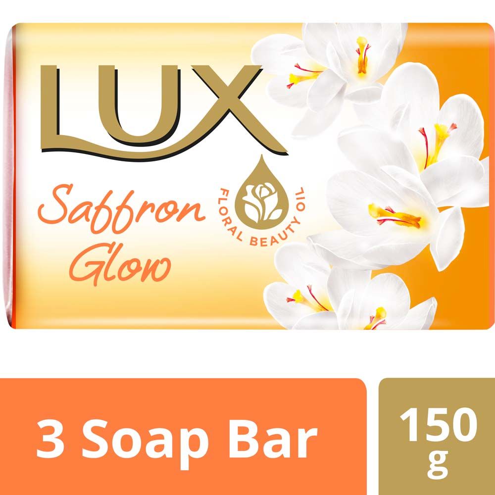 Lux Saffron Glow Soap Bar (3 x 150 g) with Save Rs. 6/-