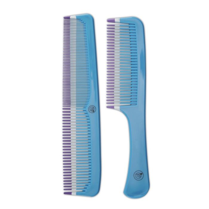 Buy TS Plastic Combs Pack Of 2 (Blue) Online | Purplle