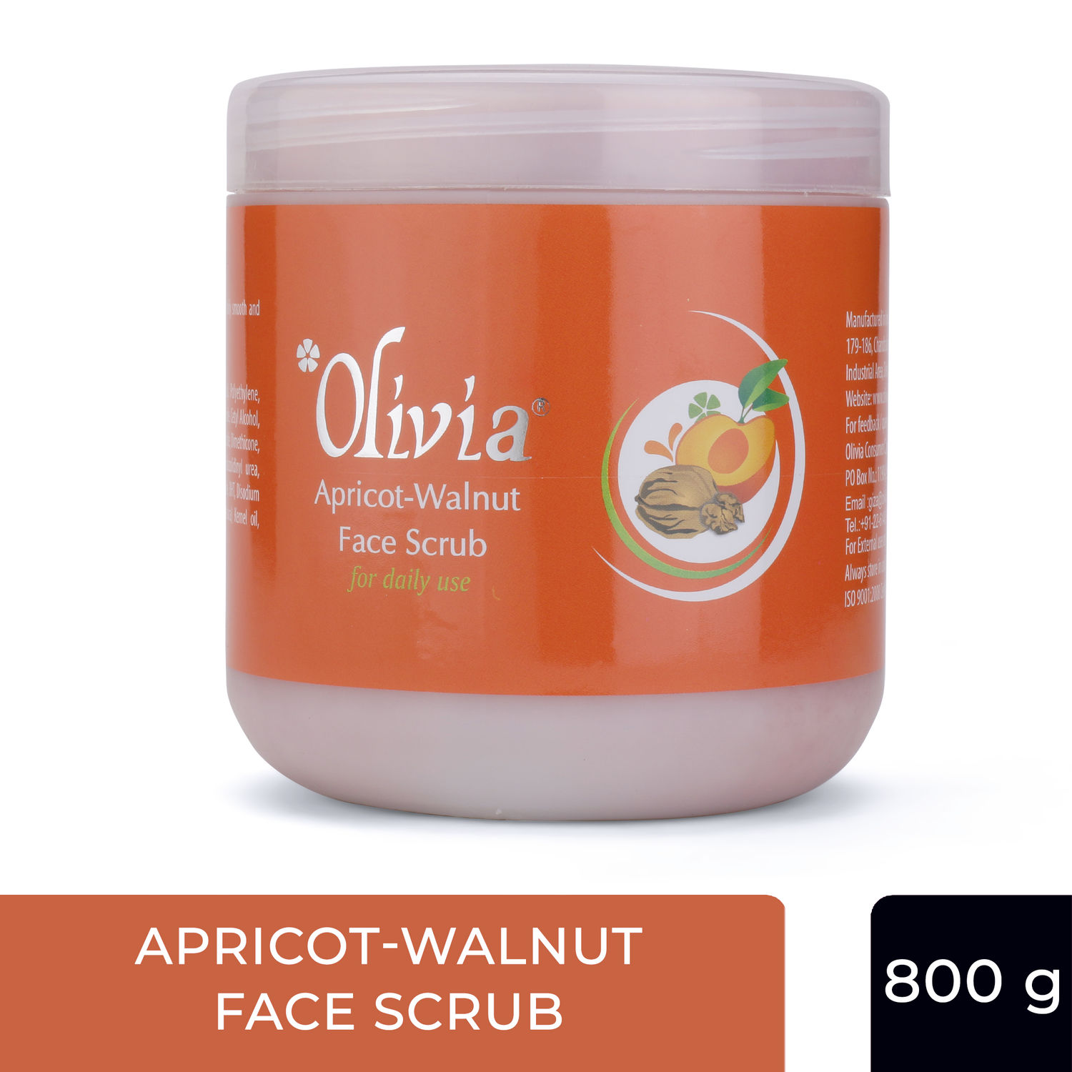 Buy Olivia Aprocot-Walnut Face Scrub (800 g) Online | Purplle