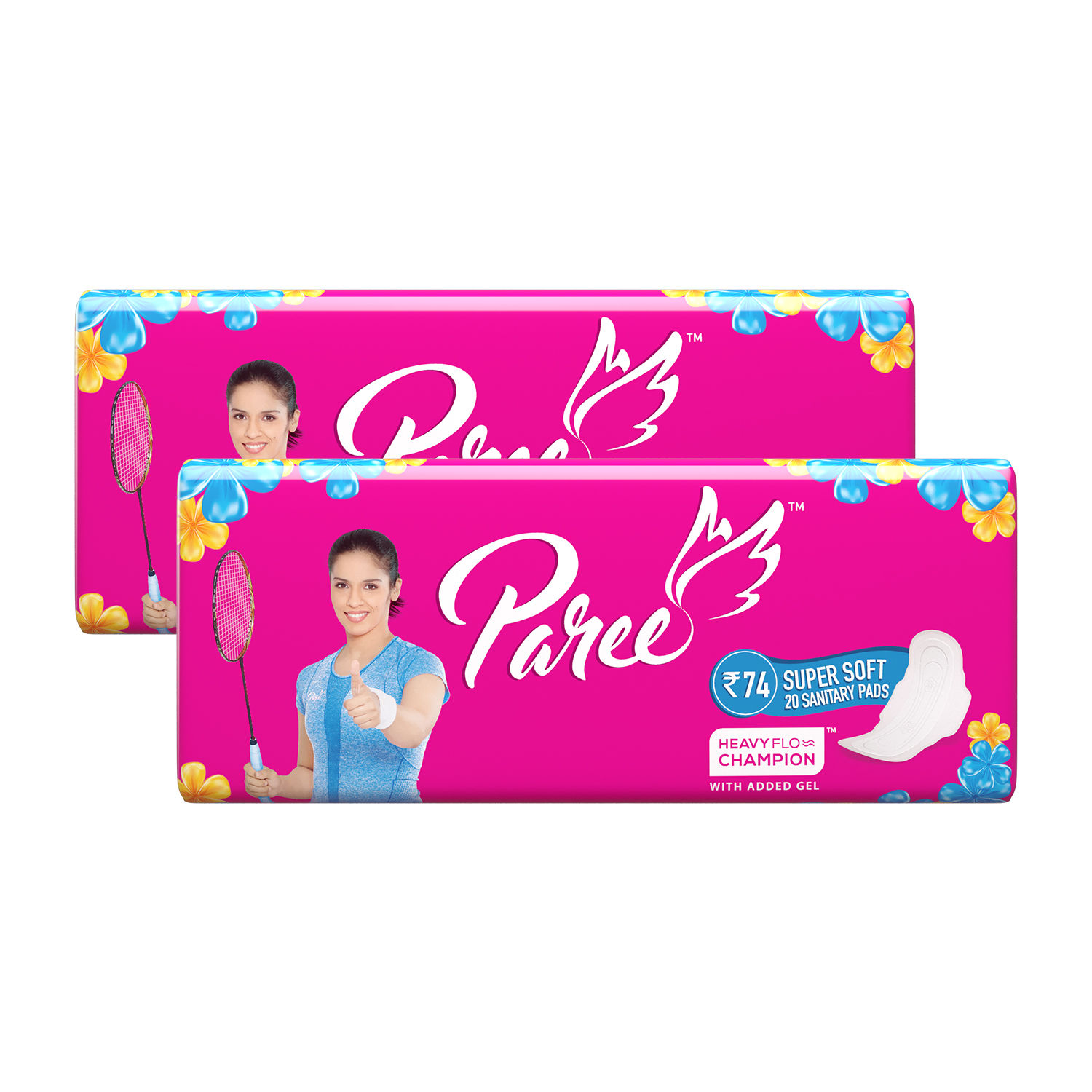 Buy Paree Super Soft Regular Sanitary pads 20 (Pack of2) Online | Purplle